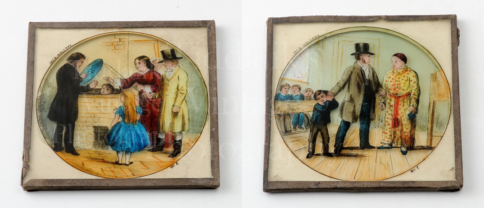 Set of 7 Antique Magic Lantern Glass Slides Jack Holiday - Etsy