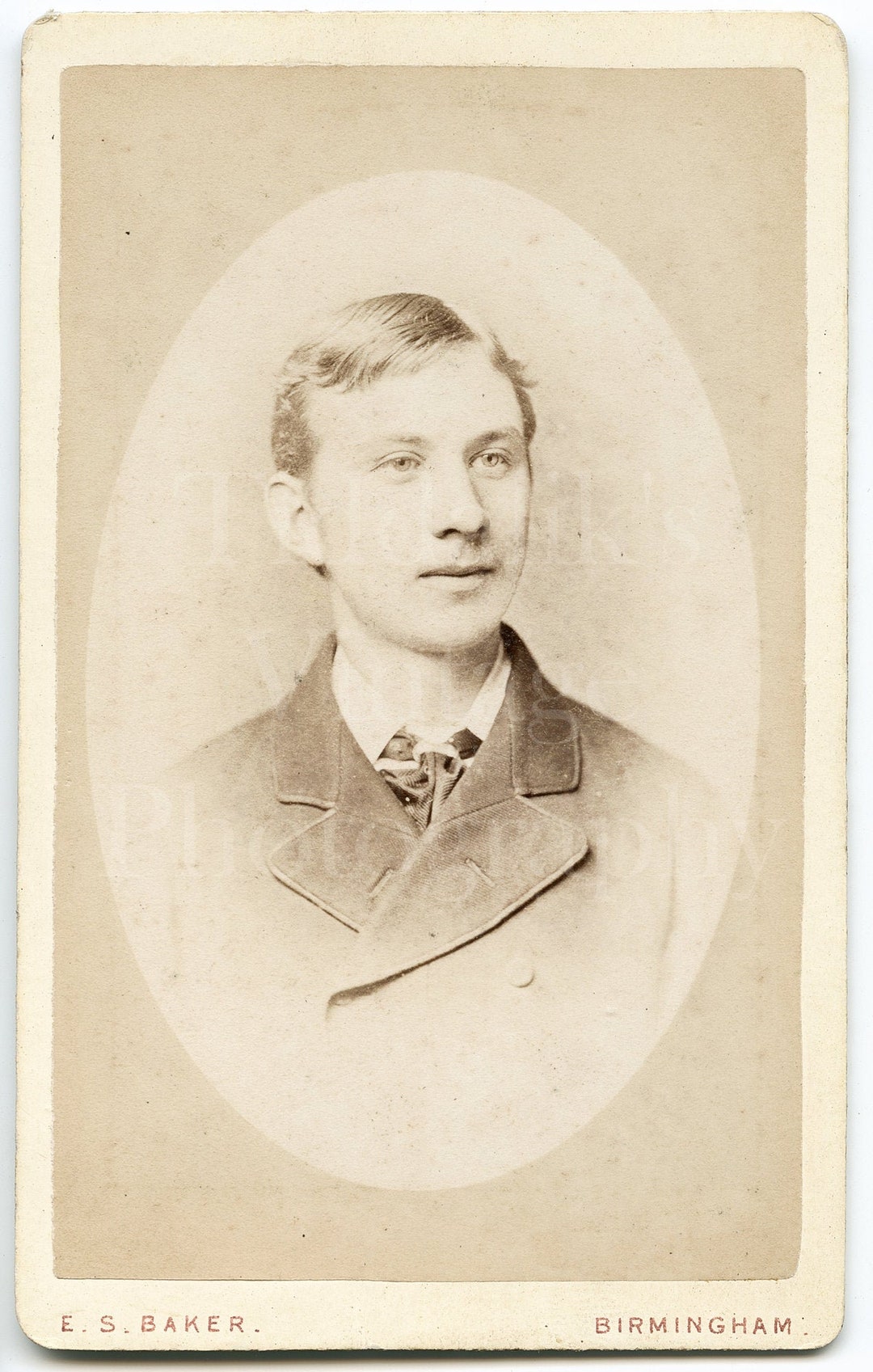 Victorian Young Handsome Man Oval Masked Portrait CDV Photo - Etsy