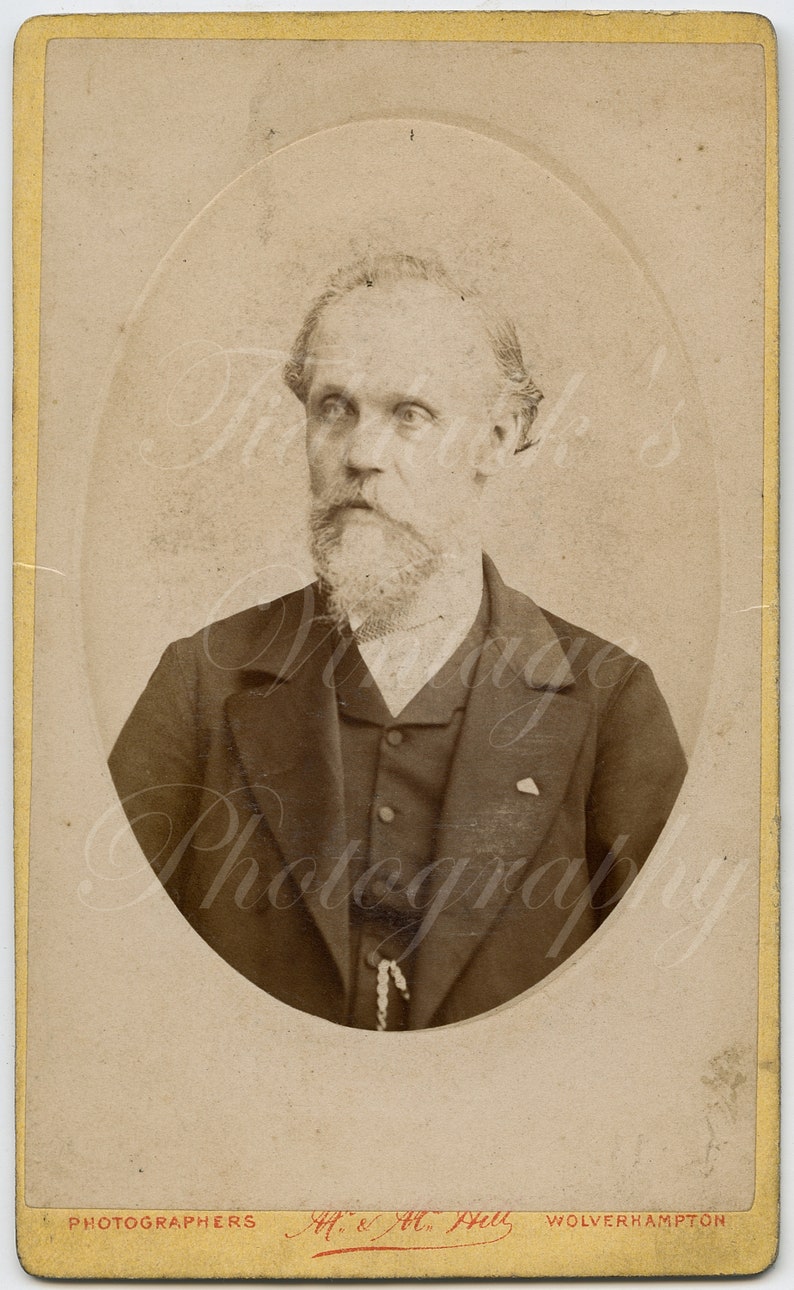 Victorian Bearded Man Embossed Oval Masked Portrait Mr. & - Etsy