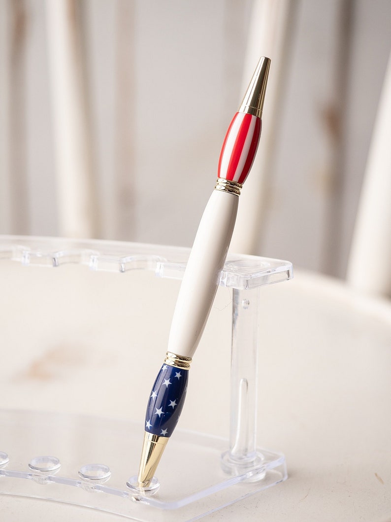 Teacher Gift Patriotic Stars and Stripes Pen, Black and Red Ink, Red ...