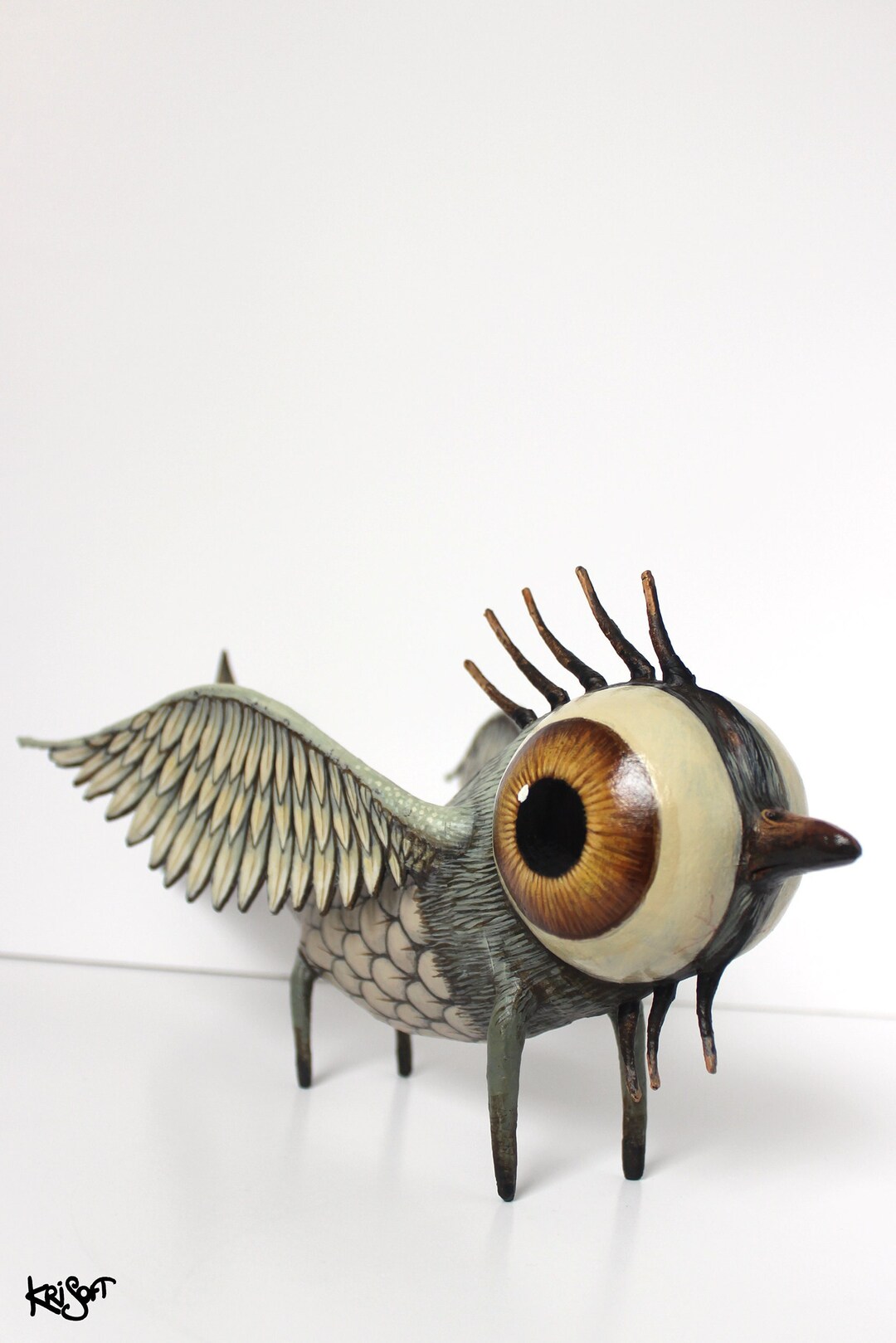 NED, the Flying Fish Bird, Sculpture, Unique Piece Signed Krisoft - Etsy