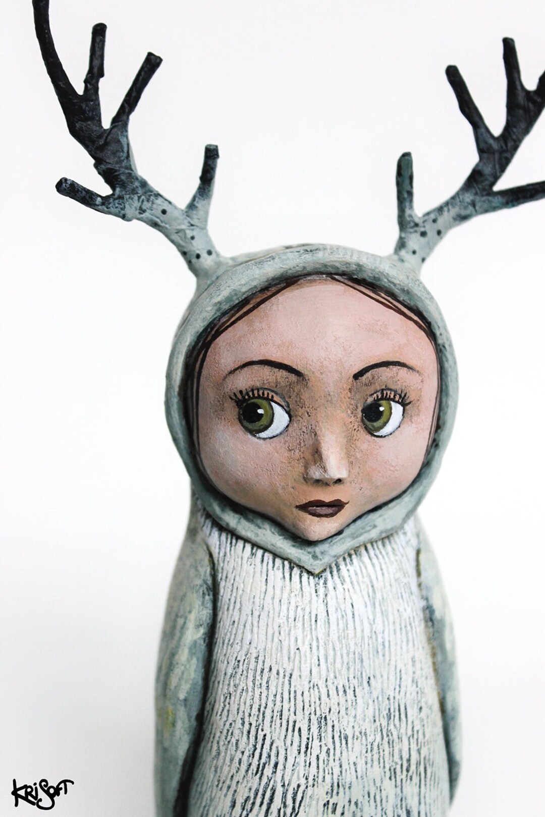 Luna Owl Spirit Krisoft, Unique Signed Piece, Entirely Handmade - Etsy