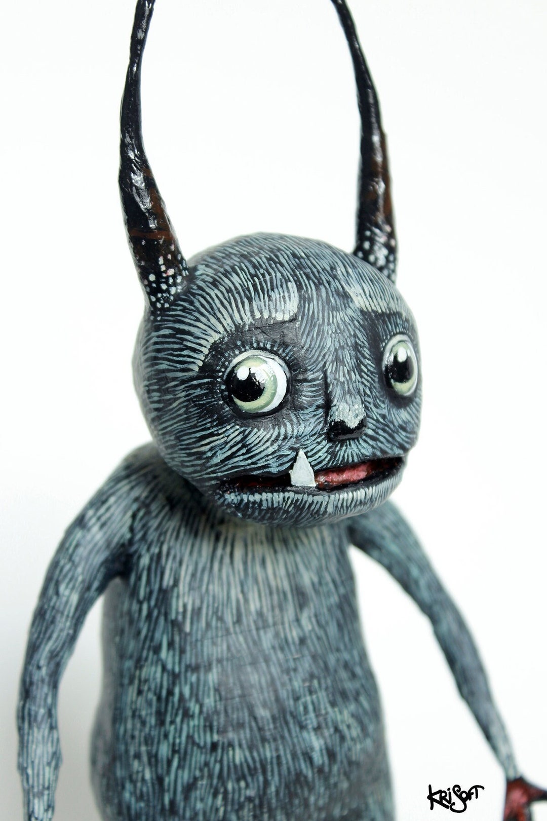 BARTY Hairy Monster Sculpture Unique Piece Signed Krisoft - Etsy