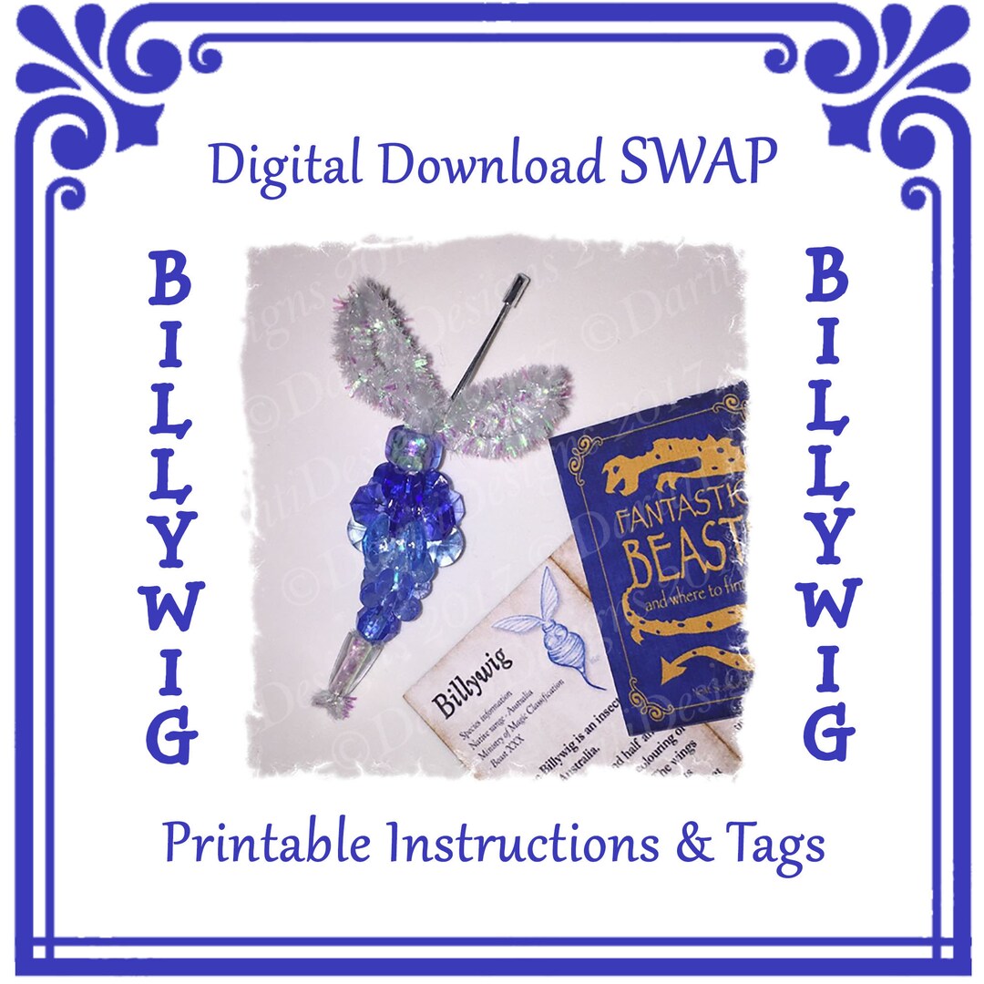 Beaded Billywig SWAP Instructions & Tags Digital / Printable File Only ...