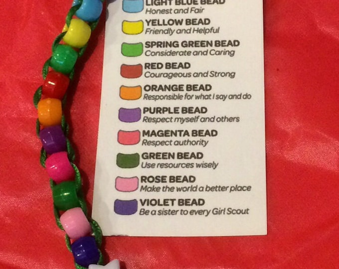 GS Swaps Kit ~ Girl Scout Law ~ Beaded Scout Troop Craft Activity for ...
