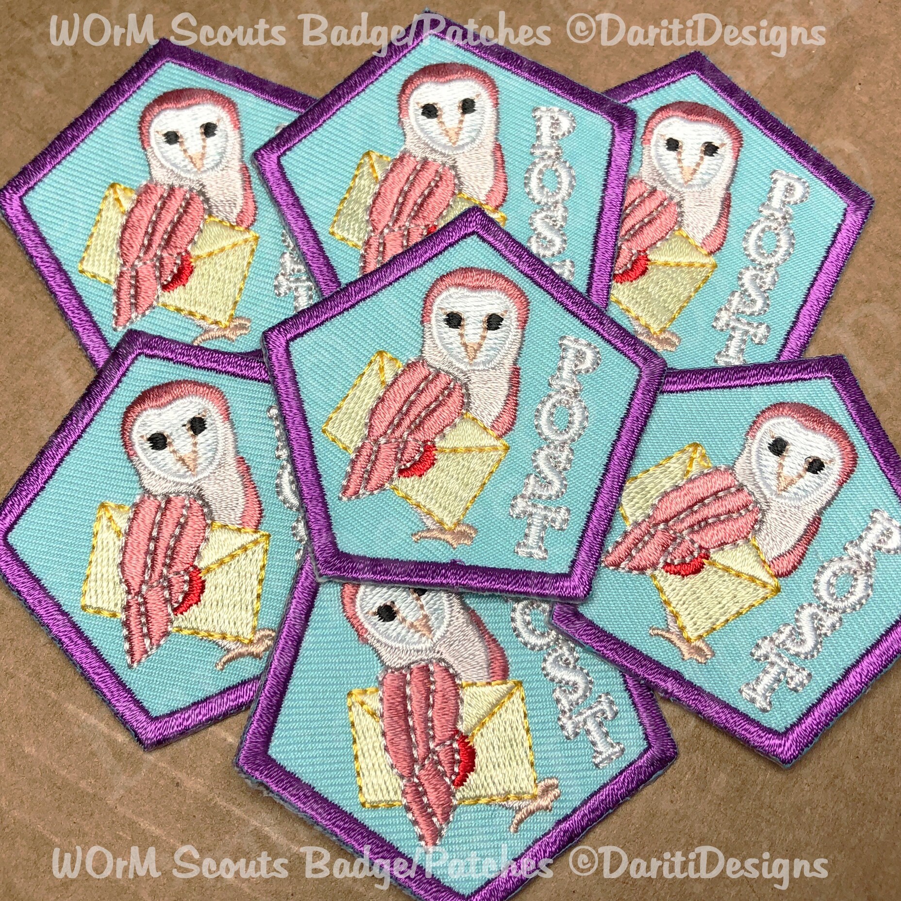POST PALS Lot of 7 Owl Badges Embroidered Patch Scout | Etsy