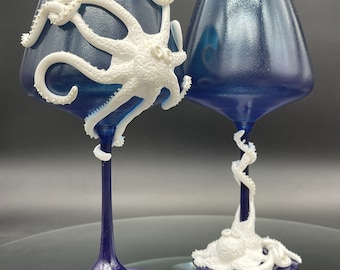 Octopus Wedding Champagne Flutes, 2 Pcs - Etsy