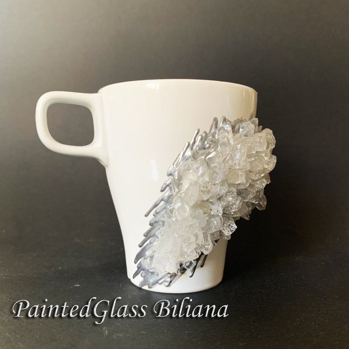 Free Shipping Ceramic Silver Geode Coffee Mug Geode Coffee - Etsy