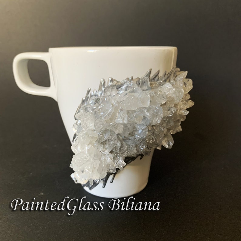 Free Shipping Ceramic Silver Geode Coffee Mug Geode Coffee - Etsy