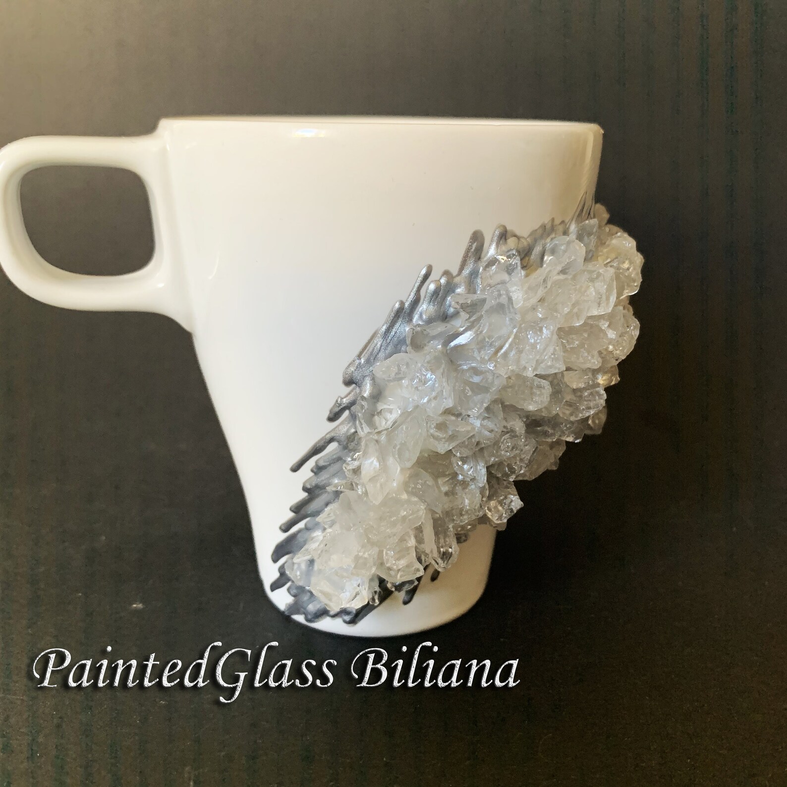 Free Shipping Ceramic Silver Geode Coffee Mug Geode Coffee - Etsy