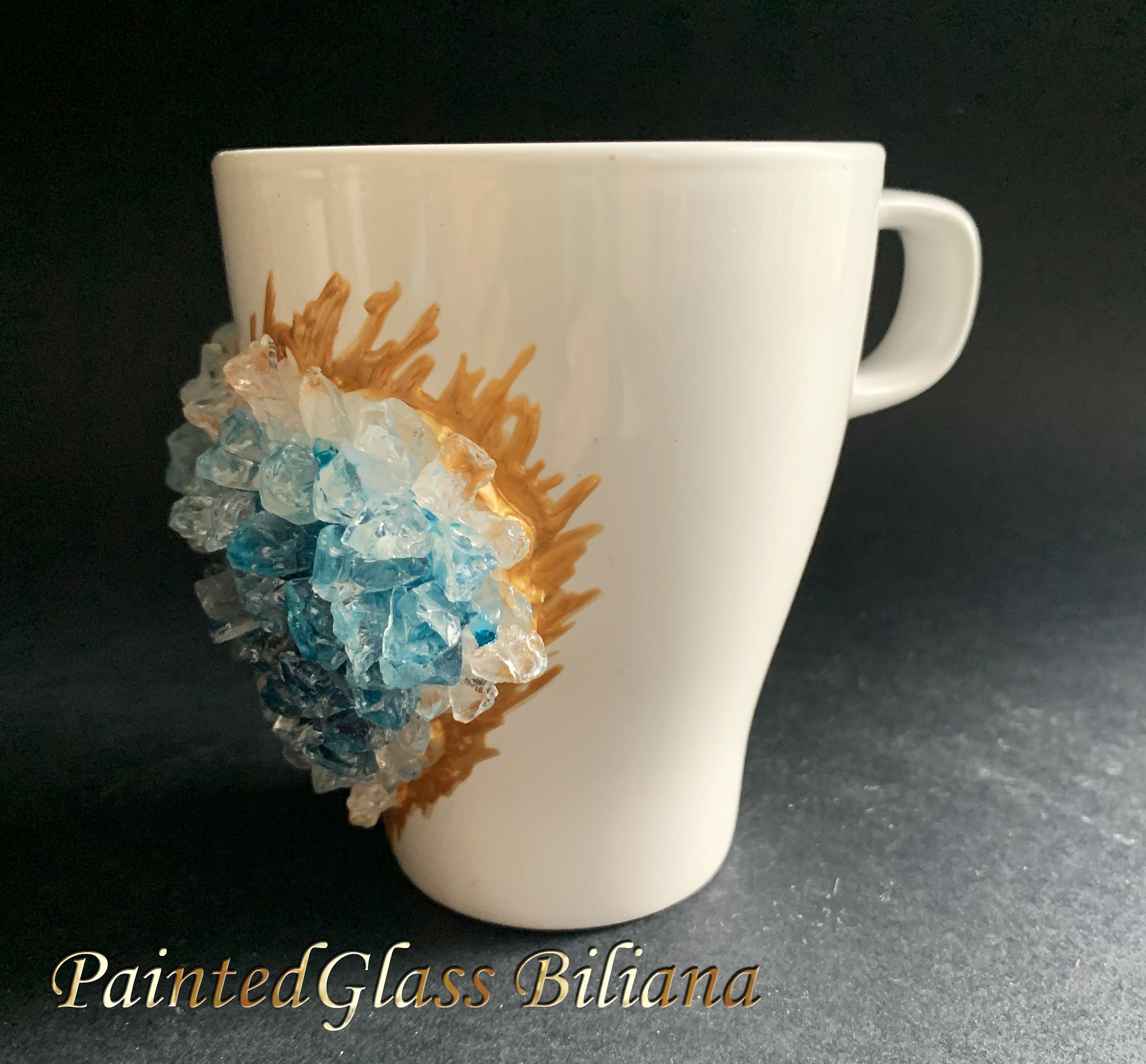 Free Shipping Ceramic Turquoise Heart Geode Coffee Mug - Etsy UK