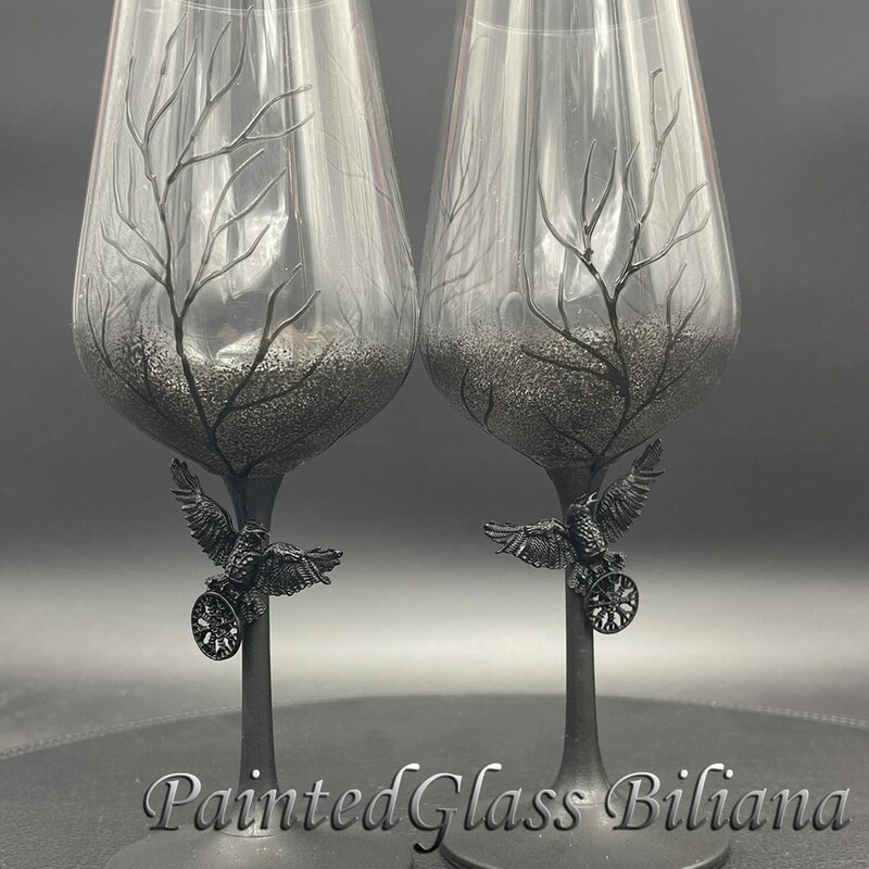 Gothic Wine Glasses - Etsy