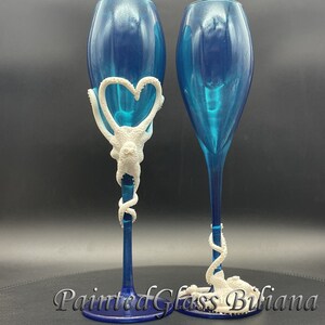 Octopus Wedding Champagne Flutes, 2 Pcs - Etsy