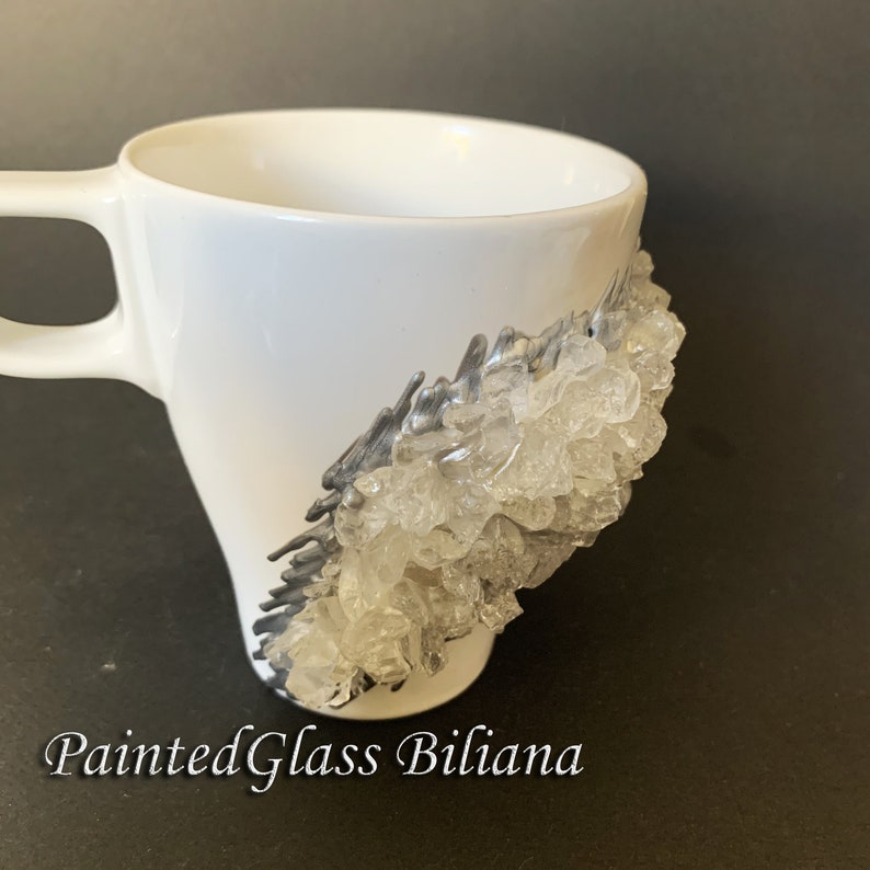 Free Shipping Ceramic Silver Geode Coffee Mug Geode Coffee - Etsy