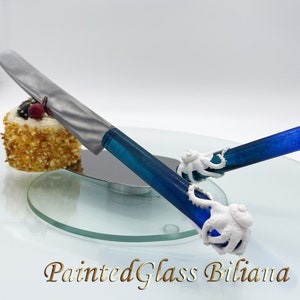 Octopus Wedding Cake Server and Knife, Beach Sea Cake Serving Set, 2 ...
