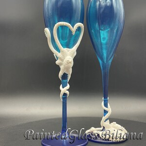 Octopus Wedding Champagne Flutes, 2 Pcs - Etsy
