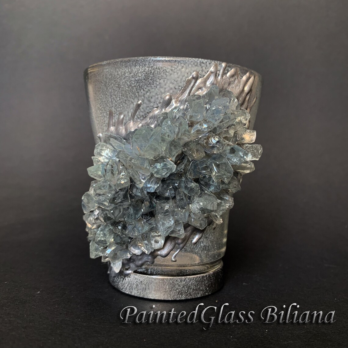 Free Shipping Silver Geode Coffee Mug Geode Coffee Glass | Etsy