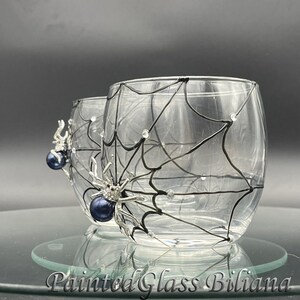 Black Spider Halloween Whiskey Glasses, Set of 2 - Etsy