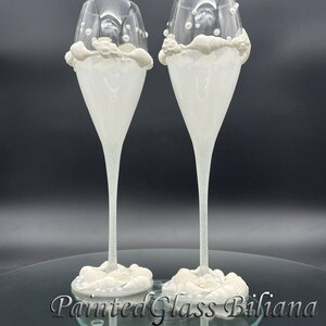 Sea Shells Wedding Champagne Flutes, Beach Sea Wedding Theme, White ...