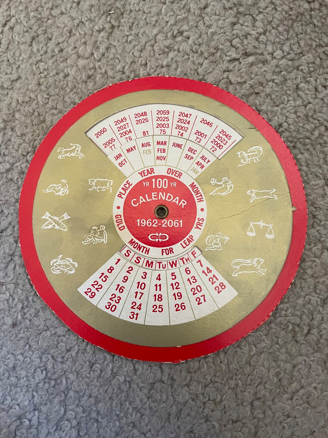Vintage 100 Year Calendar Spinner, 1962-2061 - Etsy