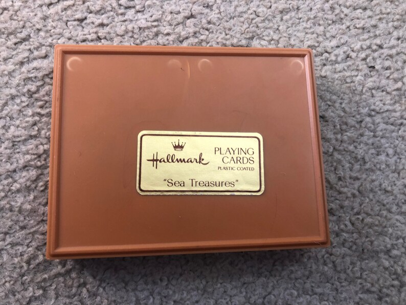 Vintage Hallmark Playing Cards Two Decks Sea Treasures | Etsy