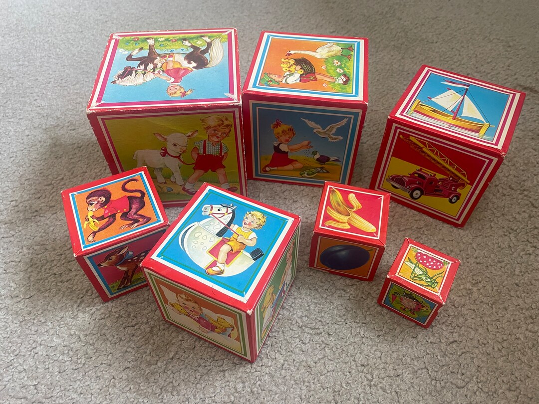 Vintage German Blocks, Hermann Elchhorn, Light Weight Wood, Great ...