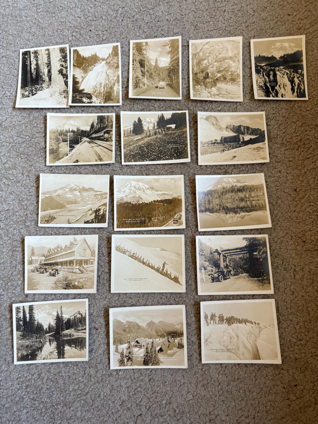 Vintage Mount Rainer Photos, Labeled With Place Names, Early 20th ...