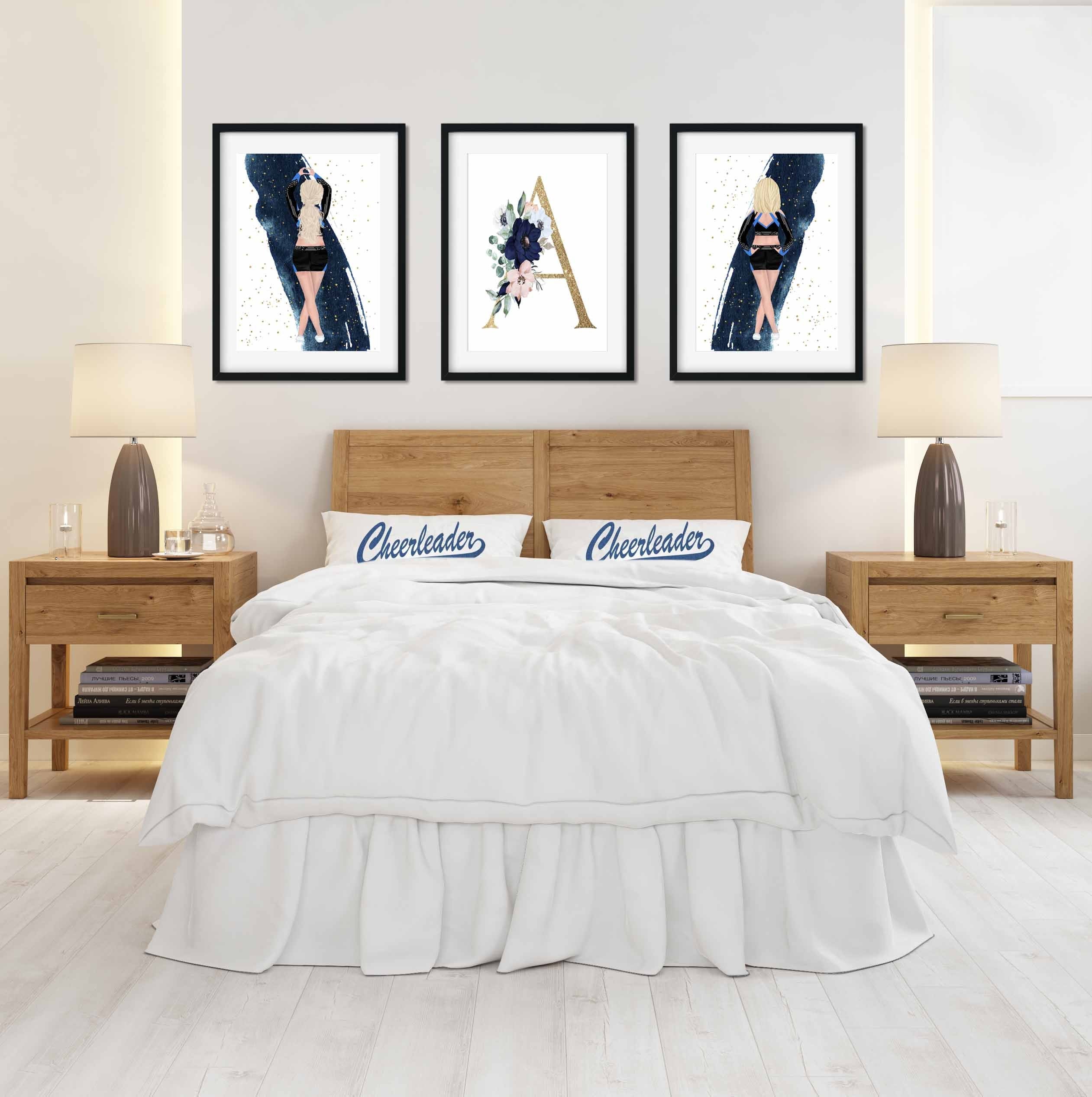 3 Print Cheerleader room Decor Cheer Personalized wall Art | Etsy