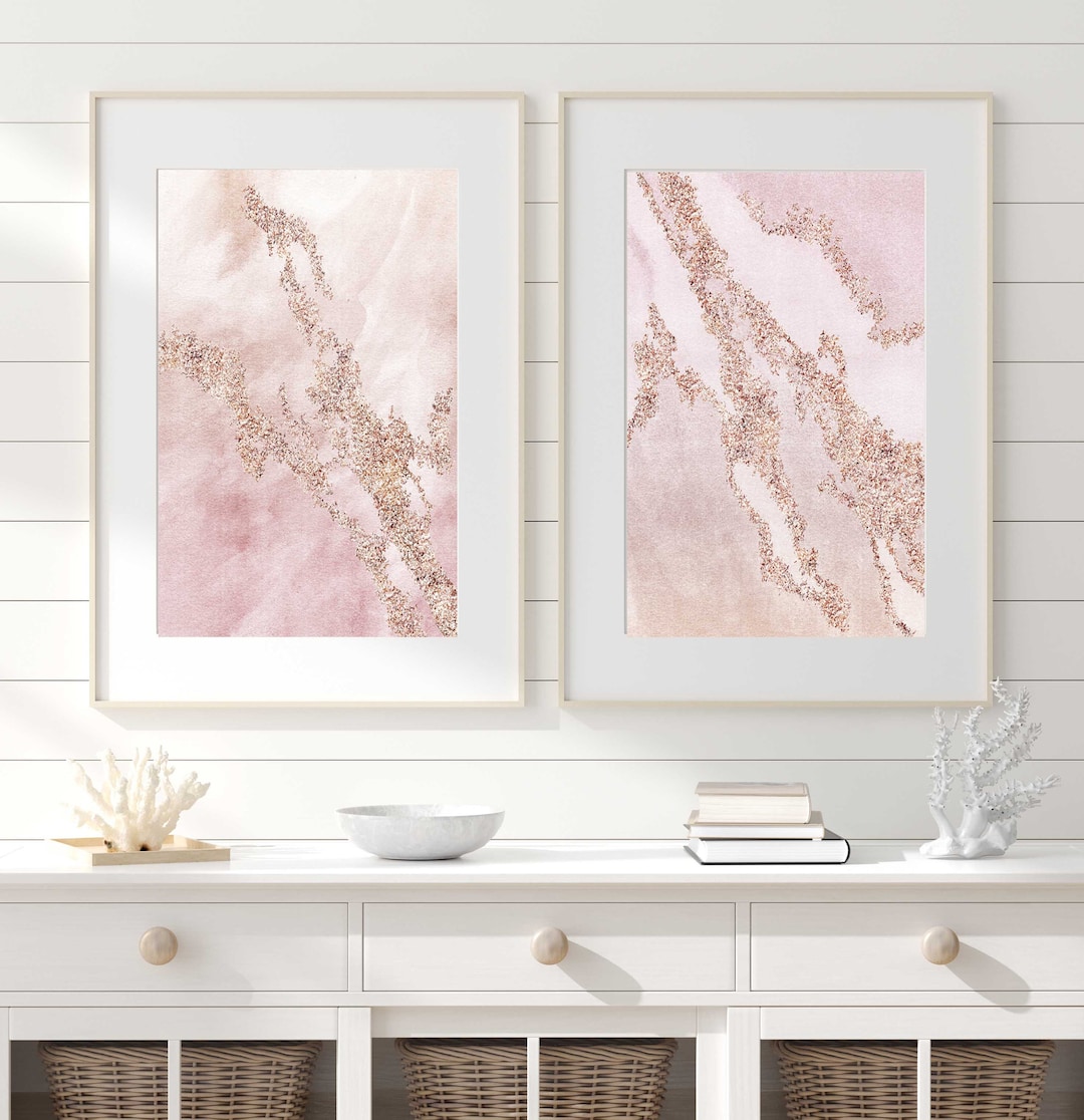 Blush Pink Rose Gold Cheap Home Decor, Blush Pink Agate Geode Luxury ...