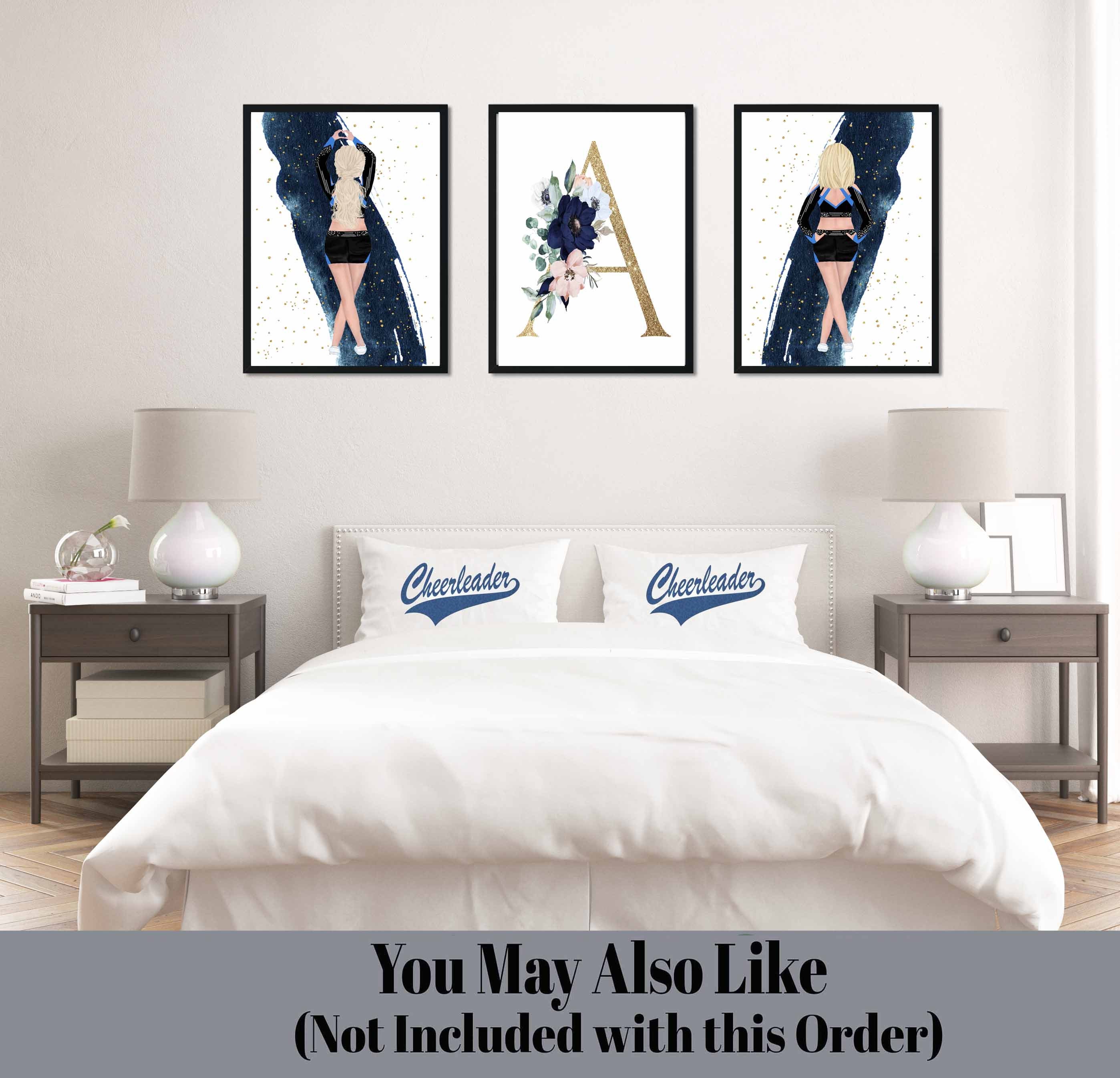 3 Print Cheerleader room Decor Cheer Personalized wall Art | Etsy
