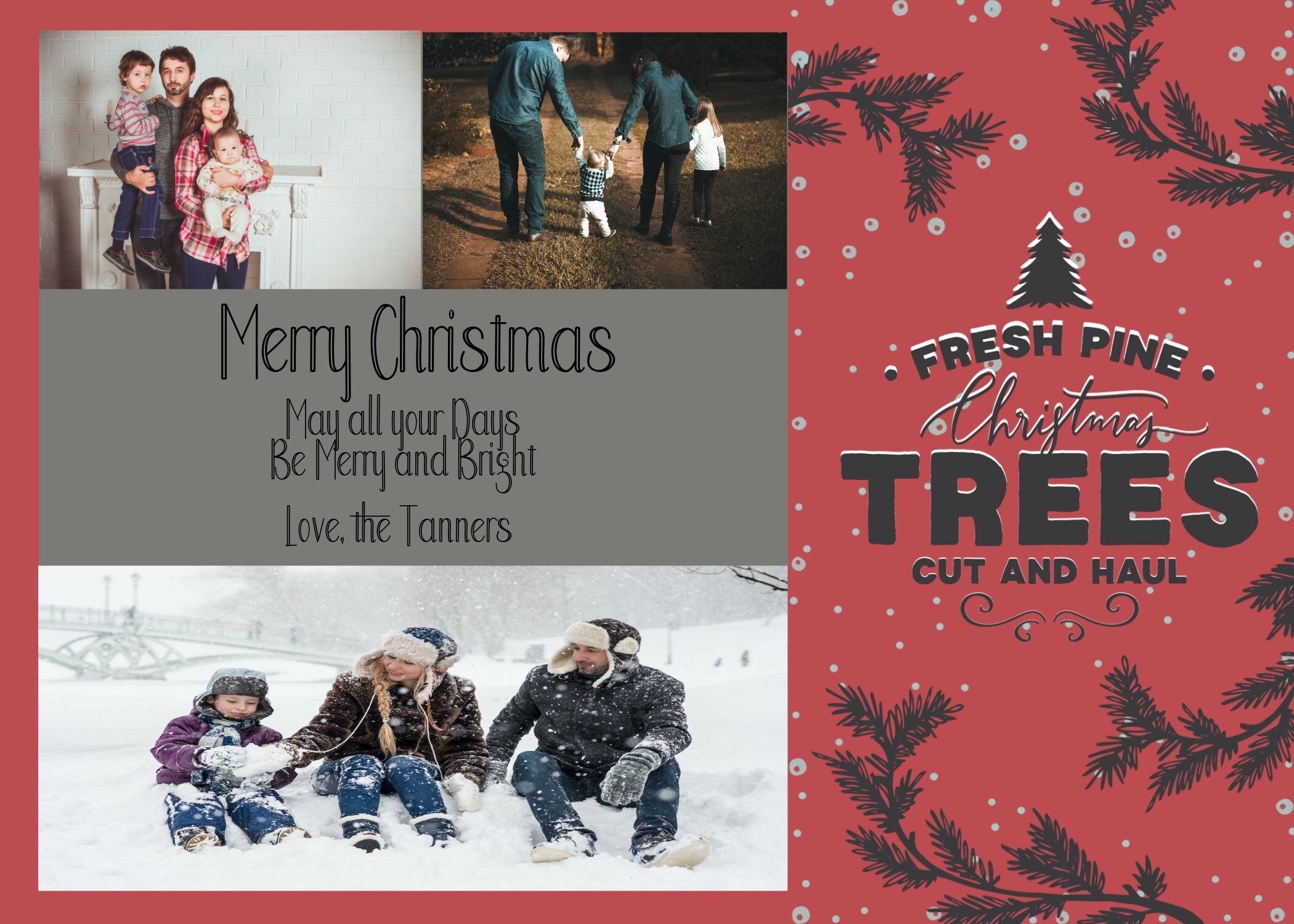 Farmhouse Christmas Cards Photo Christmas Cards Fresh Cut | Etsy