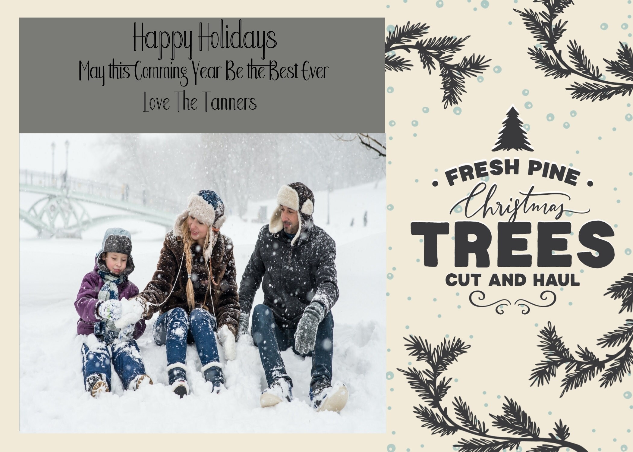 Farmhouse Christmas Cards Photo Christmas Cards Fresh Cut | Etsy