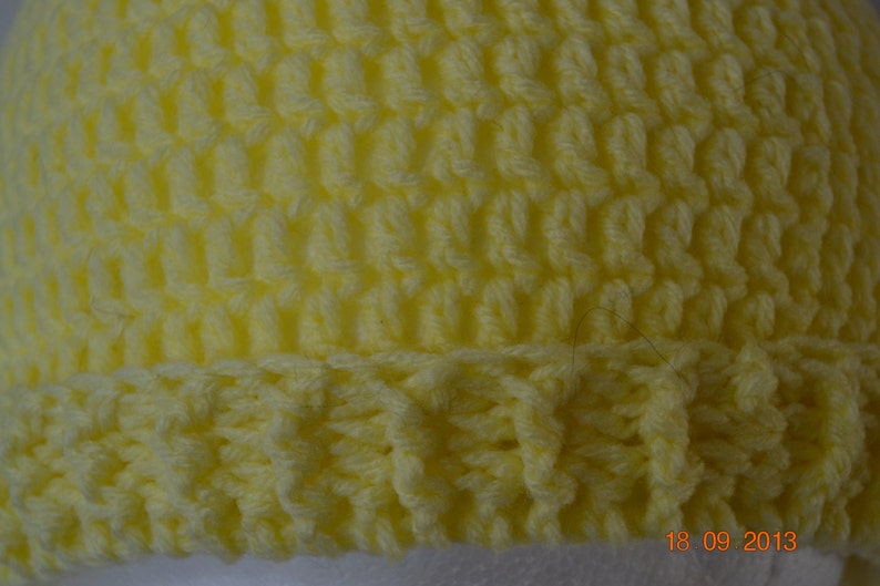 Light Yellow Stocking Cap With Ribbed Brim - Etsy