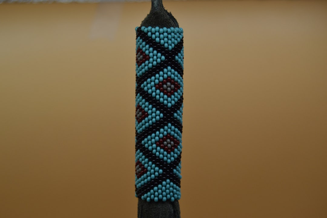 Peyote Stitch Native American Style Beaded Keychain With - Etsy