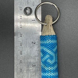Peyote Stitch Native American Style Beaded Keychain in Light and Dark ...