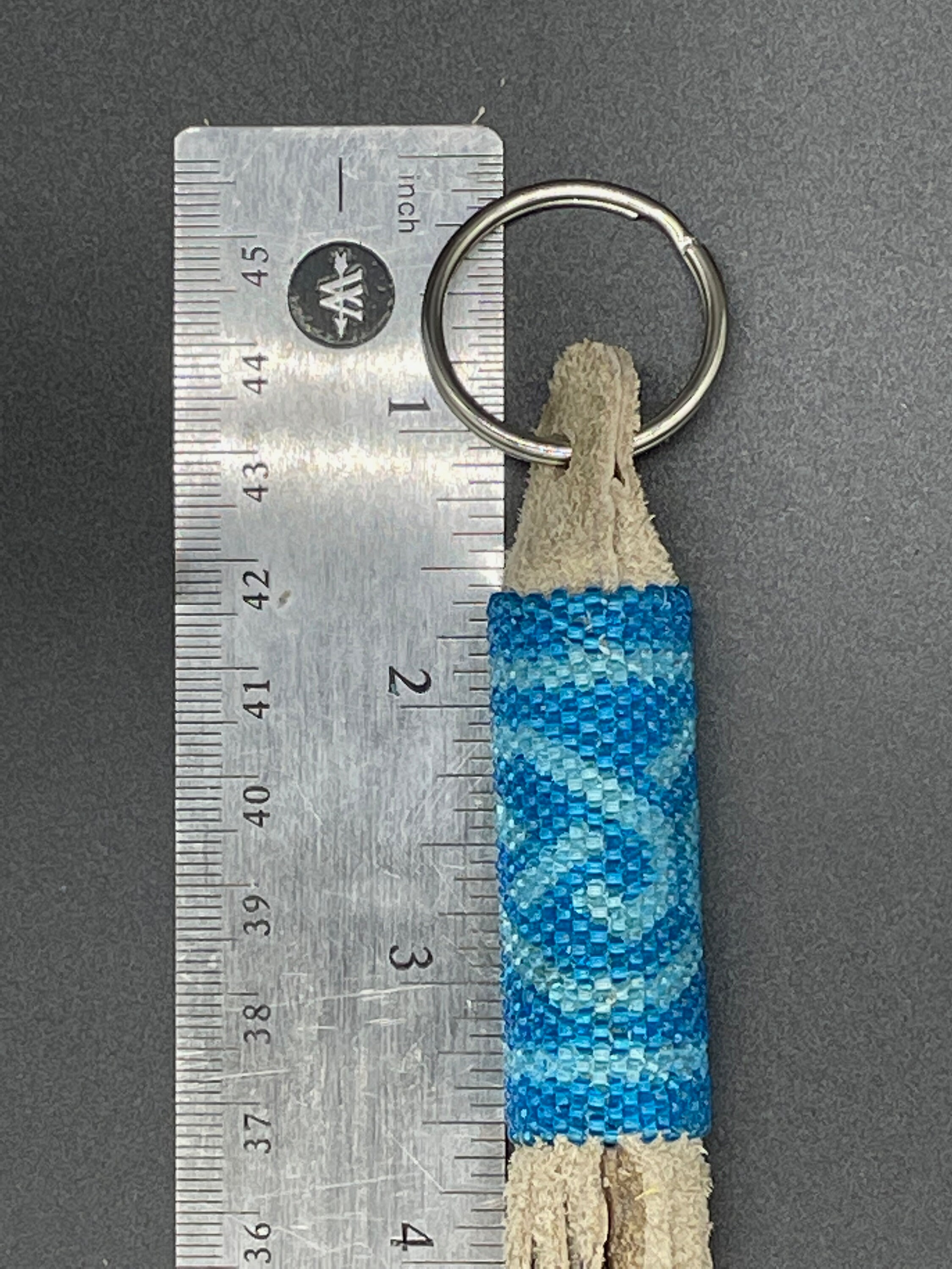 Peyote Stitch Native American Style Beaded Keychain in Light and Dark ...