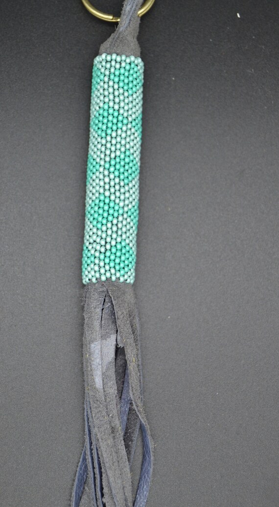 Peyote Stitch Native American Style Beaded Keychain in With a | Etsy