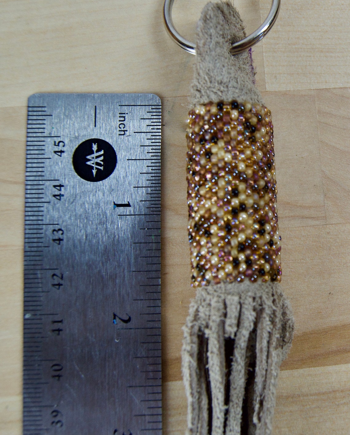 Peyote Stitch Native American Style Beaded Keychain With a - Etsy