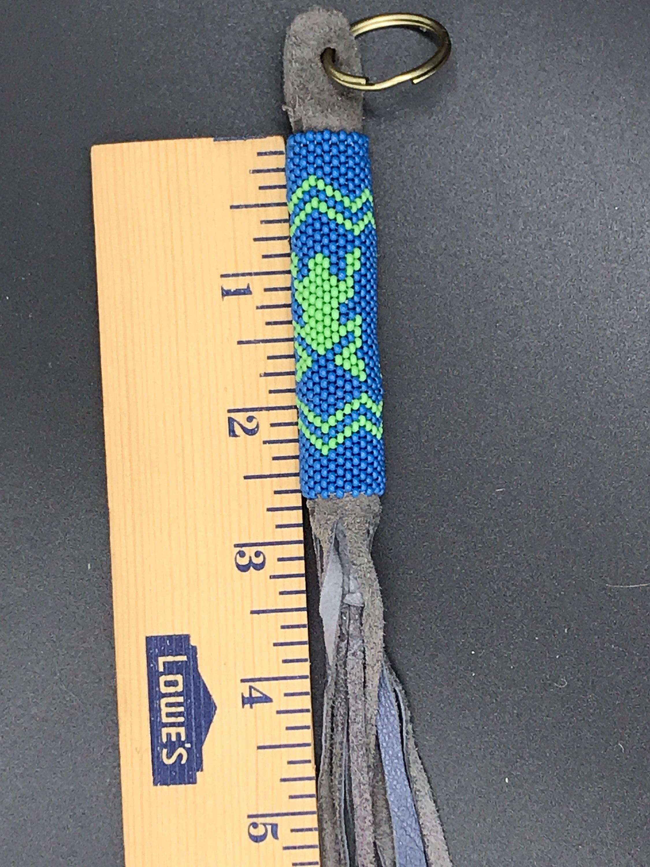 Peyote Stitch Native American Style Beaded Keychain With a Pair of ...