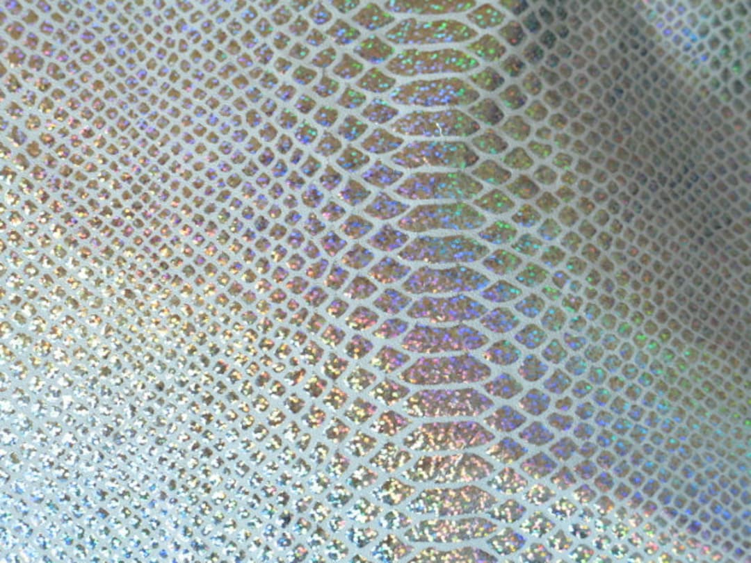 Metallic Holographic Snake Ultra Thin Soft Lambskin White Silver - Etsy