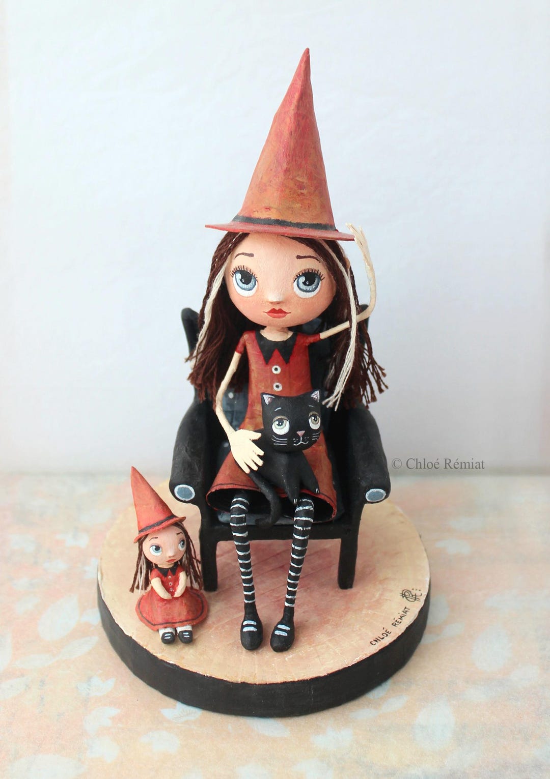 Sculpture charlotte, the Witch, ART DOLL, Unique Piece, Entirely ...