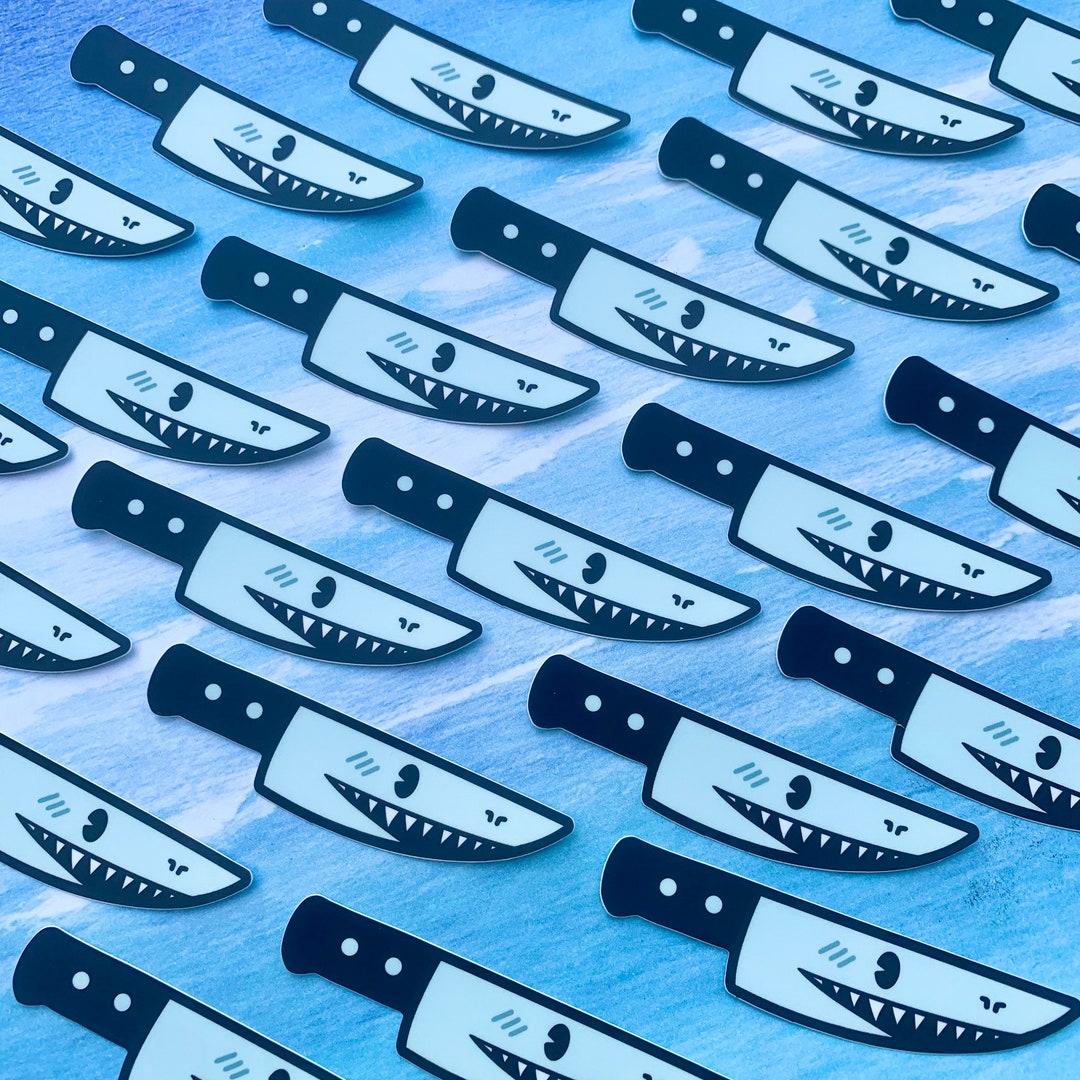 Sharknife Waterproof Vinyl Sticker - Etsy