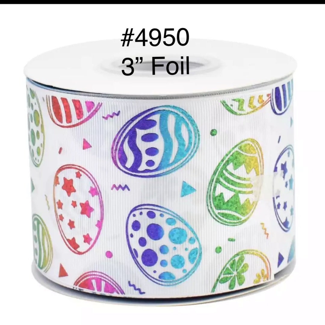 2/3/5 Yard 3 Easter Multi Color Foil Egg and Star on - Etsy