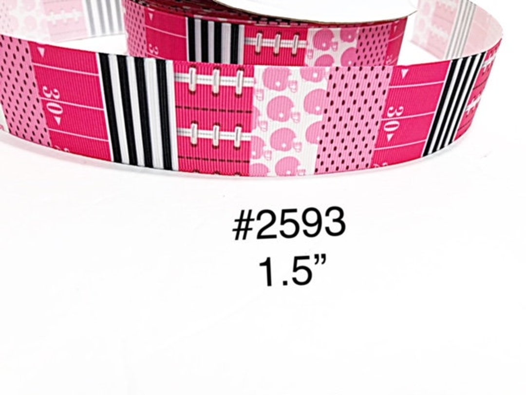3 Yard 1.5 Sport Pink Football Field and Helmet Grosgrain Ribbon for ...