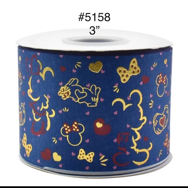 Mickey Mouse Wired Ribbon - Etsy