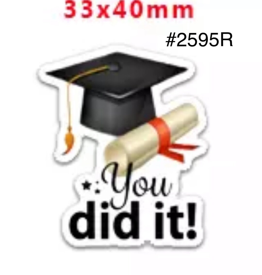 2 Pc School Graduation Cap and Diploma you Did It in Cursive Planar ...