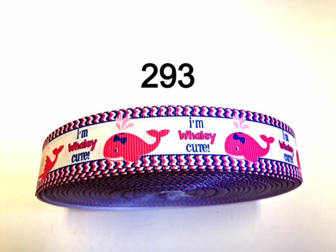 2 Yard 7/8 I'm Whaley Cute With Zig Zag Border - Etsy