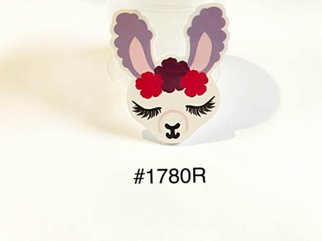 2 Pc Animal Llama Wearing Flower Headband Planar Resin Flat Back ...