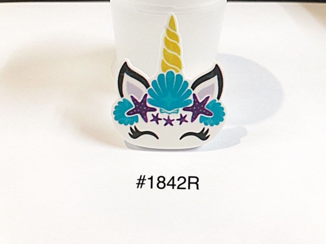 3 or 5 Pc Ocean Theme Unicorn Sea Shell With Yellow Horn Planar Resin ...