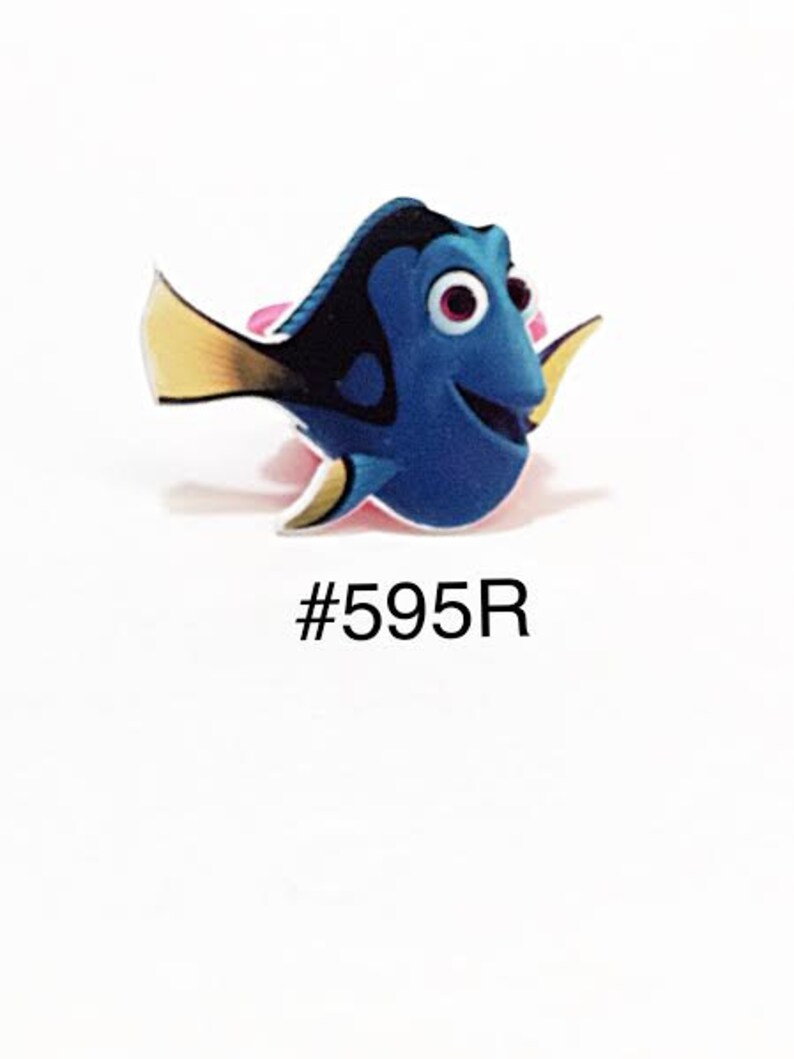 3 or 5 Pc Finding Dory Fish Planar Resin Flat Back Cabochon Hair Bow ...